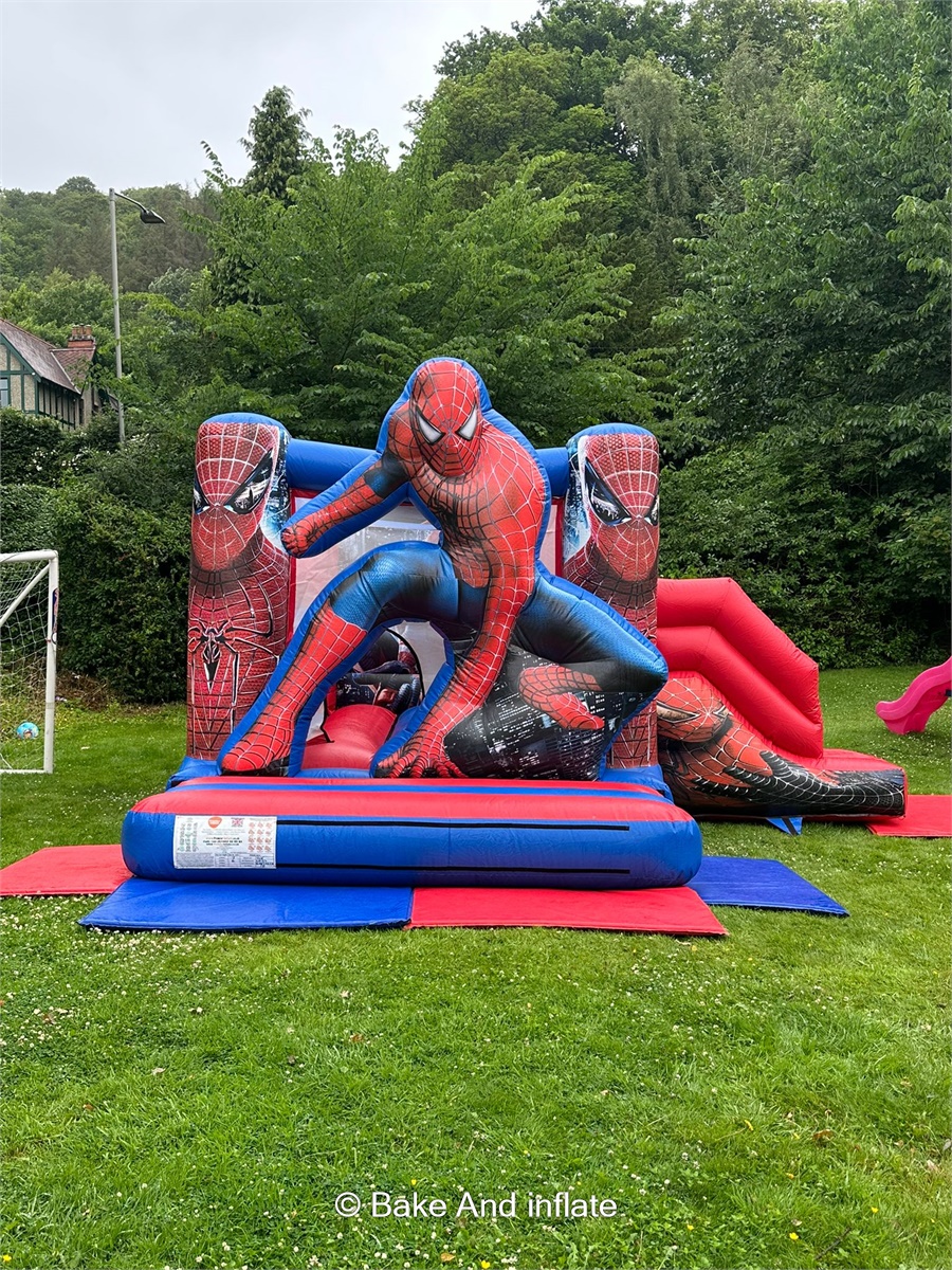 17ft x15ft 3D Spiderman with Slide - Hire in Scotland | Bake And inflate